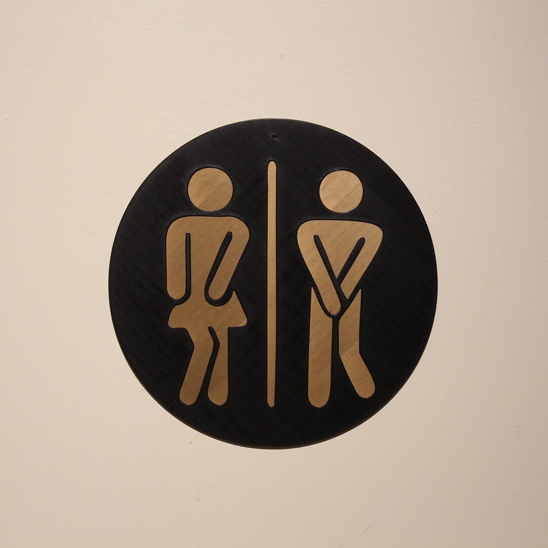 Unisex Bathroom Sign Funny / Humorous Restroom Sign All - Etsy