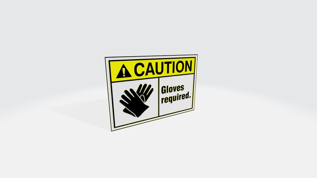 Gloves Required Safety Sign Mandatory Hand Protection Workplace Safety ...