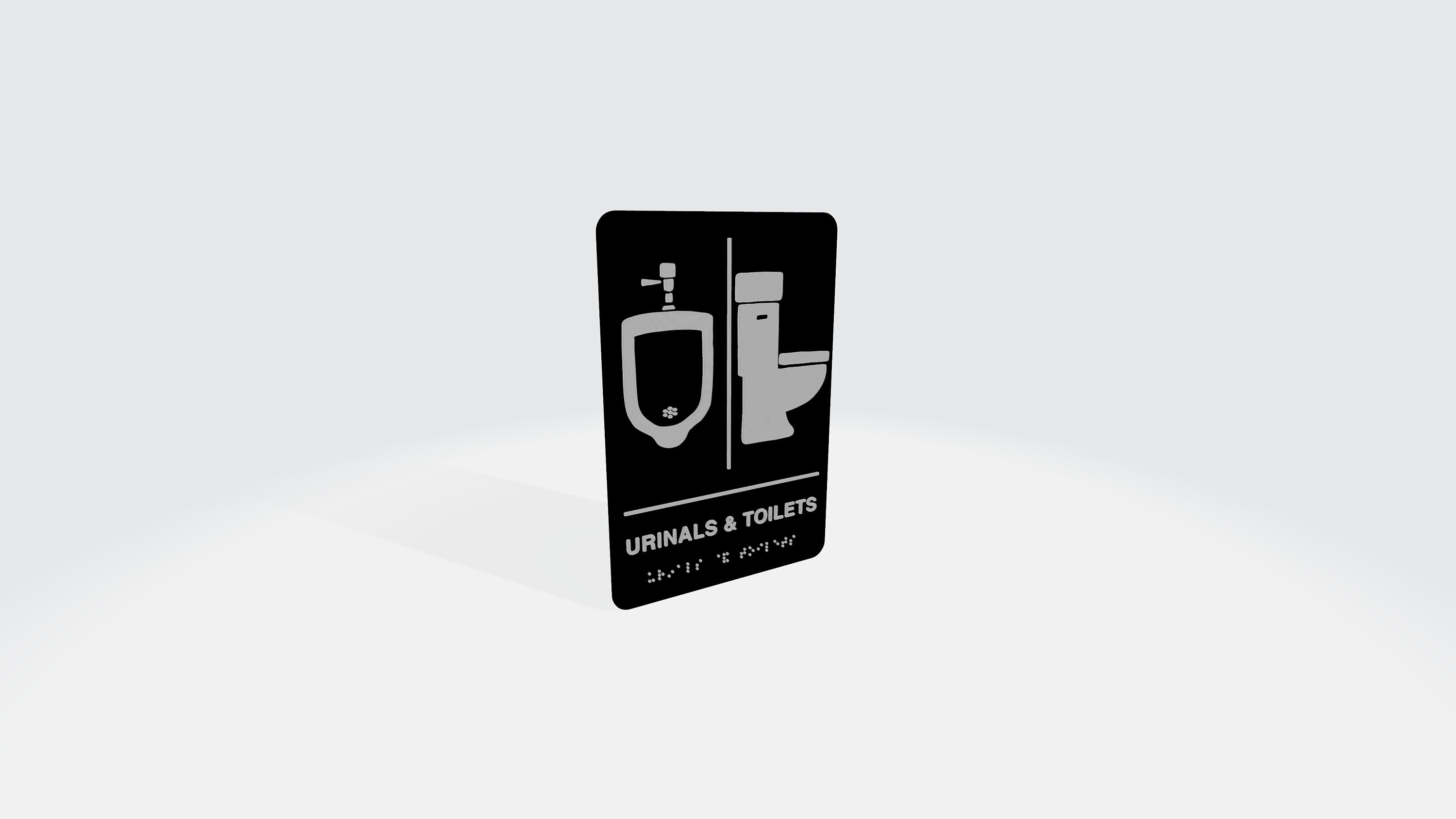 Urinals & Toilets Sign With Braille | Restroom Sign | - Etsy