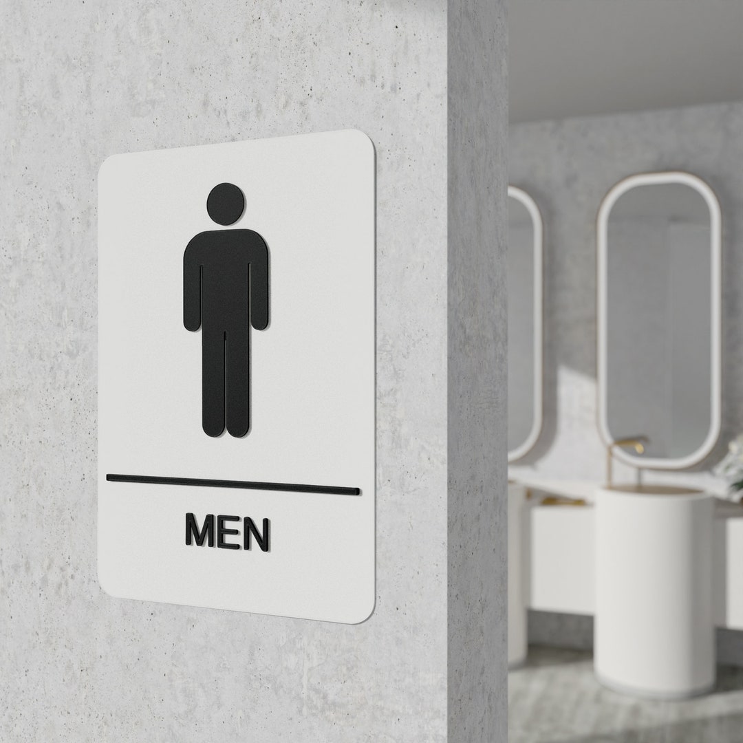 Simple Men Restroom Sign Bathroom Sign - Etsy