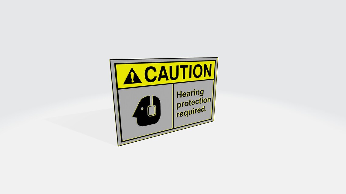 Hearing Protection Sign Earplugs Required Workplace Safety Signage ...