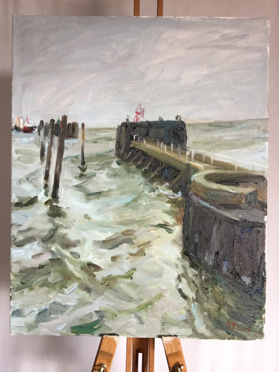 Oil Painting Cuxhaven: Old Harbour Entrance II - Etsy UK