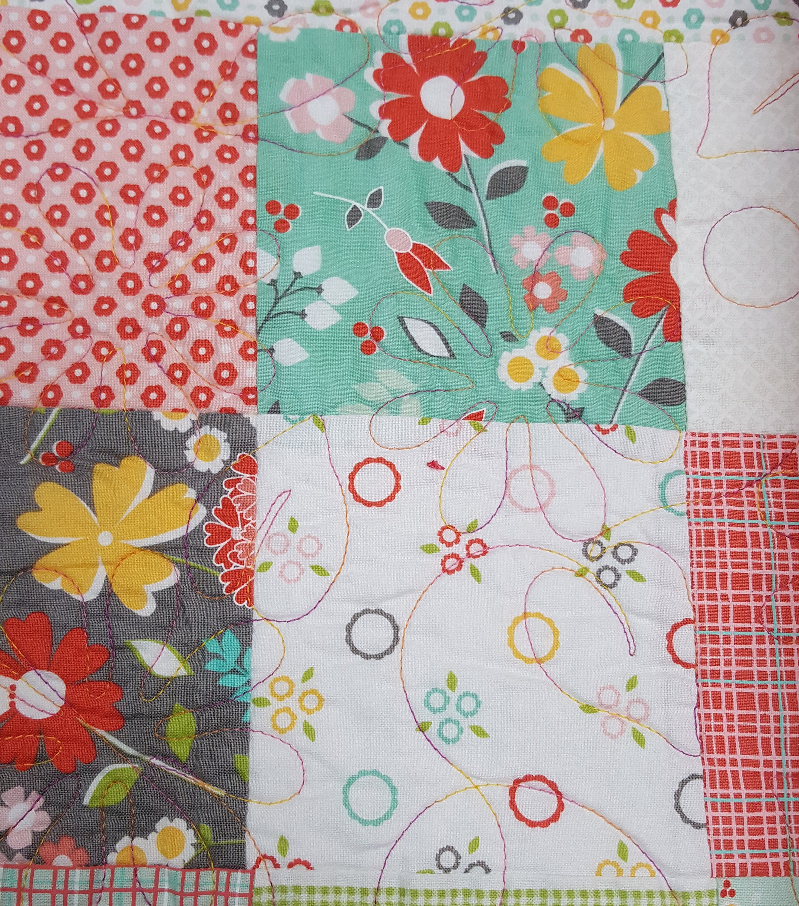 Floral Patchwork Quilt Handmade Throw Quilt Summer Flowers - Etsy