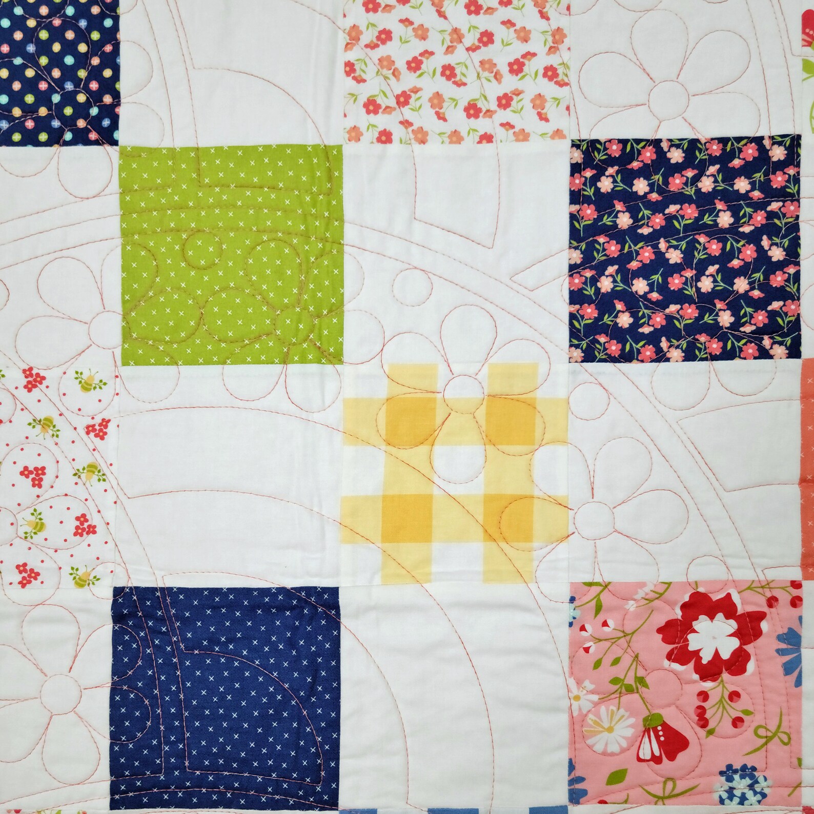 Summer Quilt, Handmade Throw Quilt, Spring Patchwork Quilt, Quilted ...