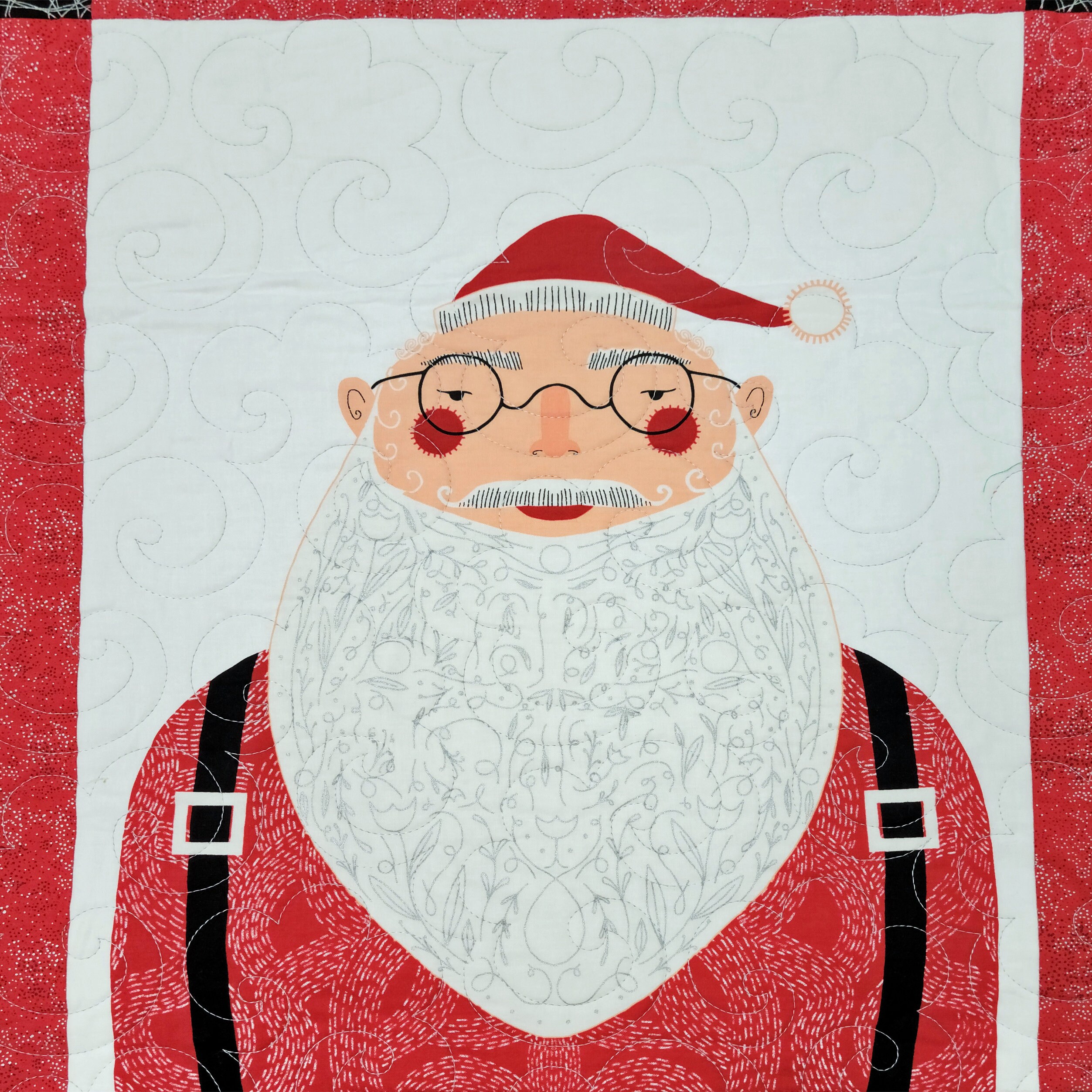 Gingiber Artwork Holiday Print Quilt, Handmade Throw Quilt, Modern Throw Quilt, Christmas Quilt ...