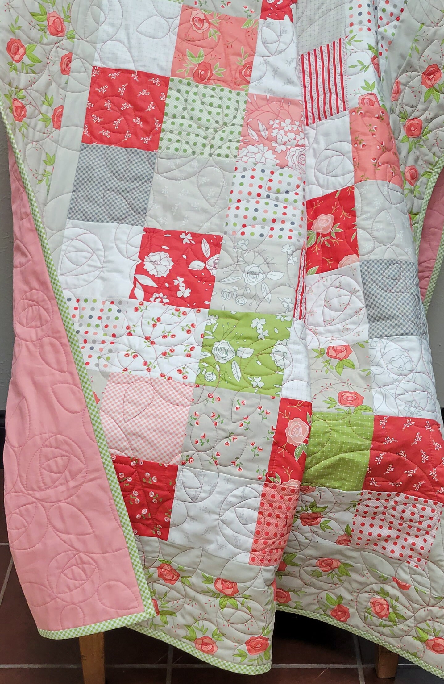 Spring Flowers Print Quilt, Summer Patchwork Quilt, Floral Quilted ...