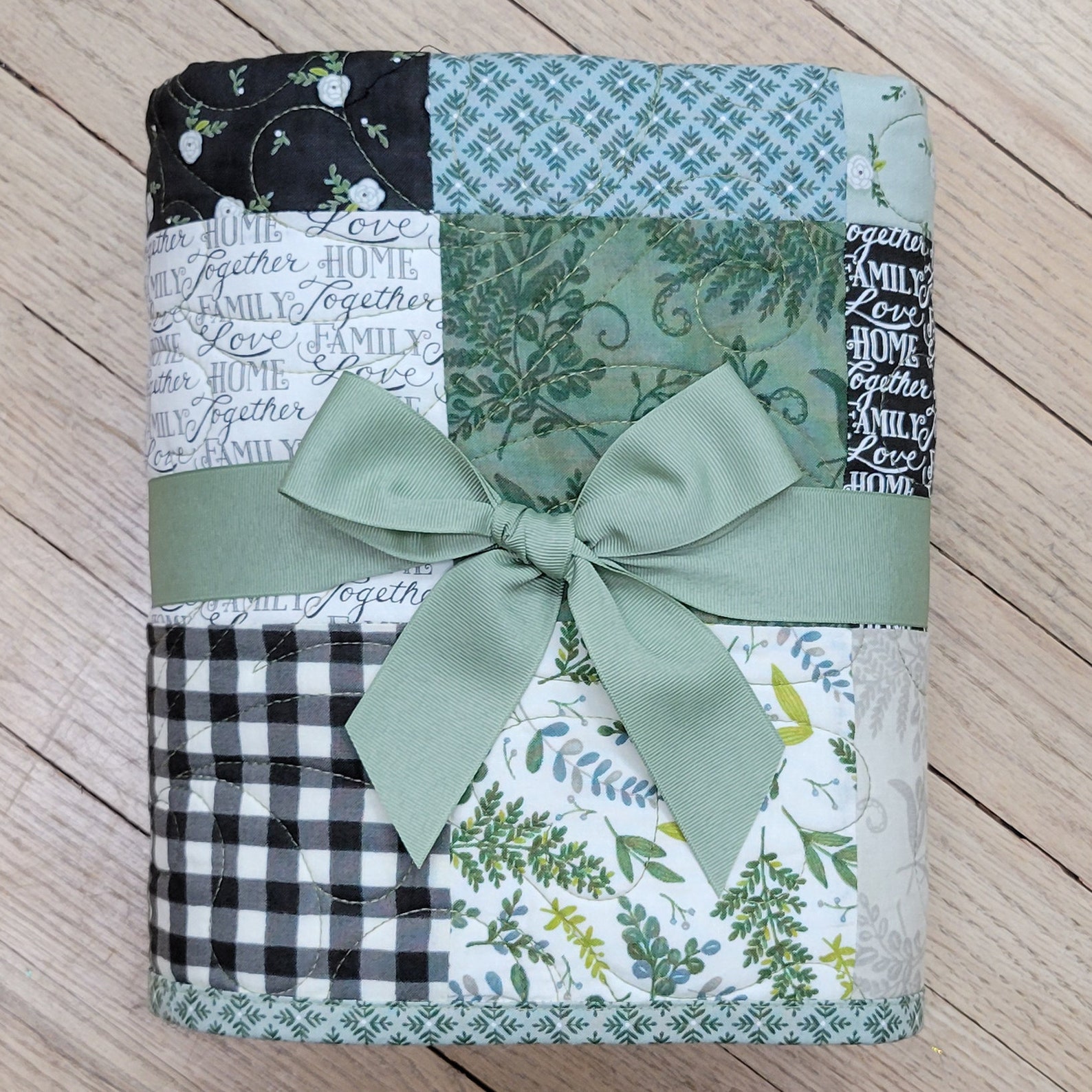 Handmade Throw Quilt, Patchwork Quilt, Quilted Throw Blanket, Celebrate ...