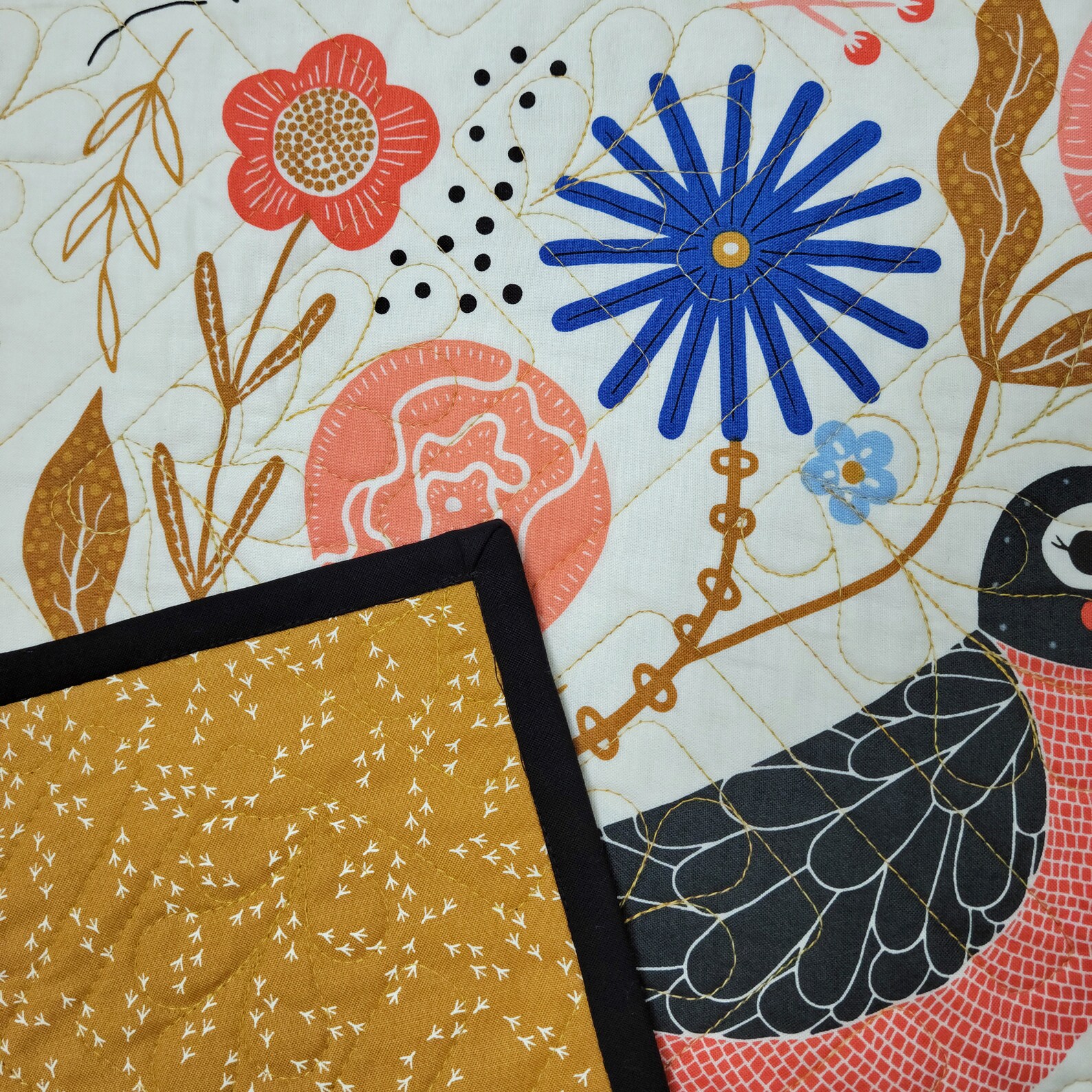 Gingiber Birdsong Handmade Throw Quilt, Sentimental Gift - Etsy