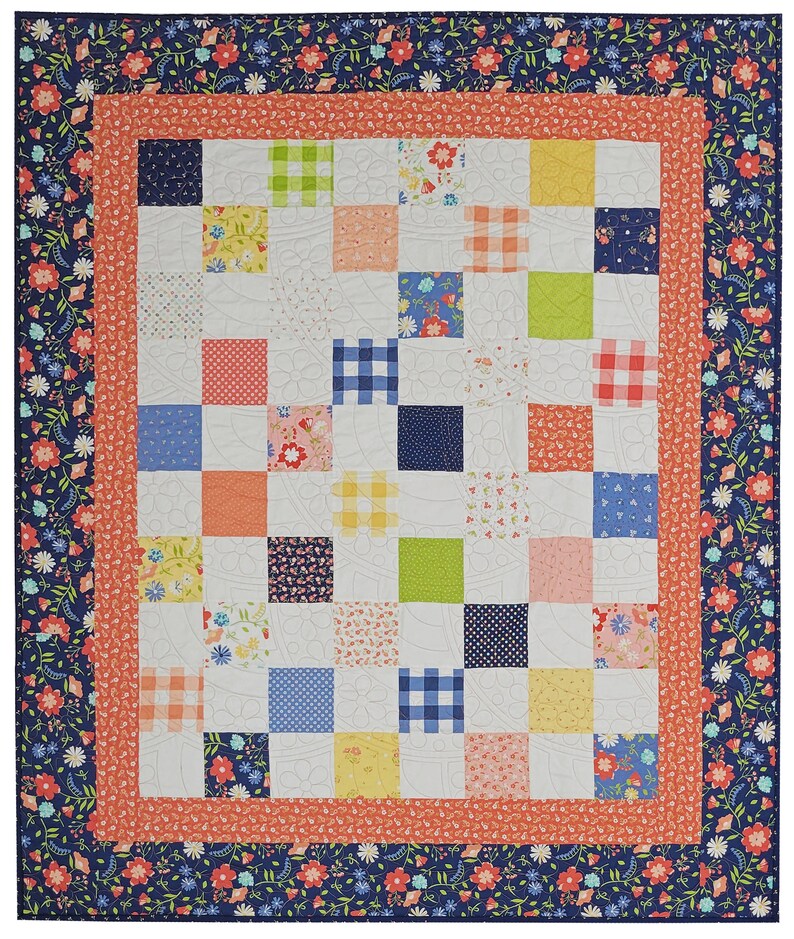 Summer Quilt, Handmade Throw Quilt, Spring Patchwork Quilt, Quilted ...
