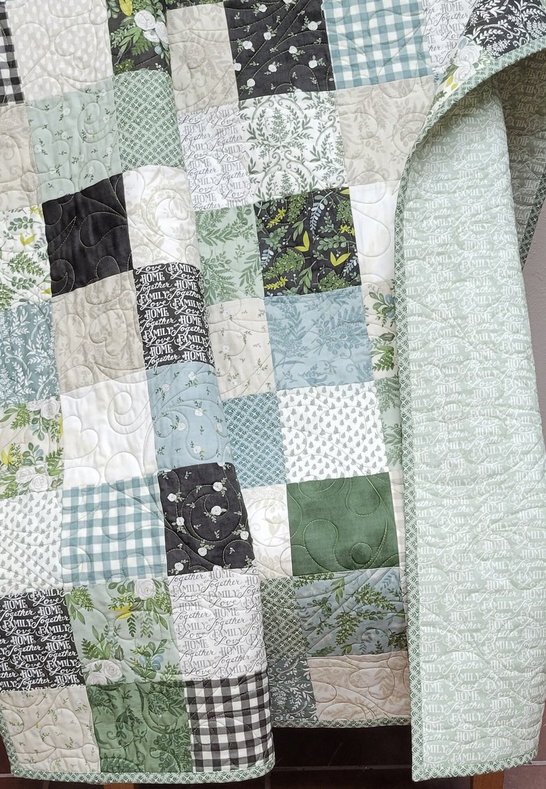 Handmade Throw Quilt, Patchwork Quilt, Quilted Throw Blanket, Celebrate ...