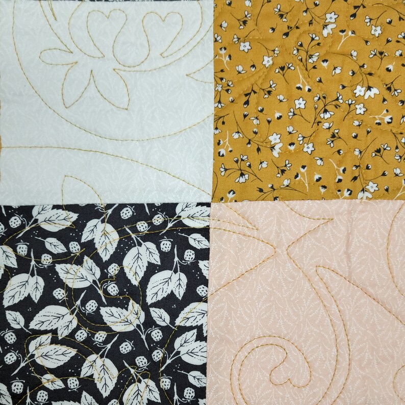 Spring Flowers Print Quilt, Summer Patchwork Quilt, Floral Quilted ...