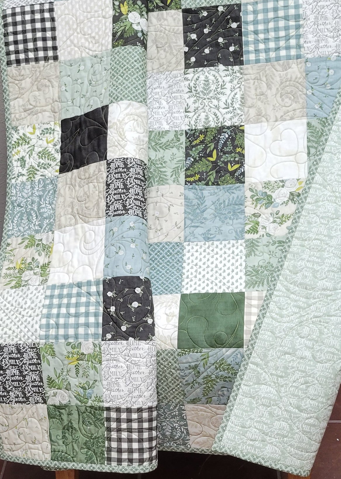Handmade Throw Quilt, Patchwork Quilt, Quilted Throw Blanket, Celebrate ...