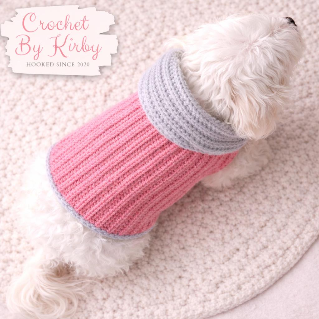 Crochet Dog Sweater Pattern | Ribbed Hoody, Winter Dog Clothes | All ...