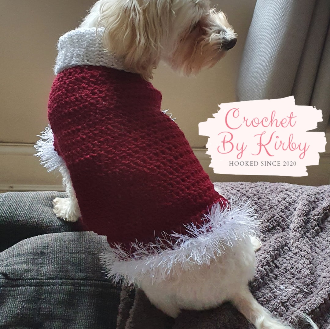Christmas Crochet Dog Sweater Pattern | Easy Beginner | Christmas Dog ...
