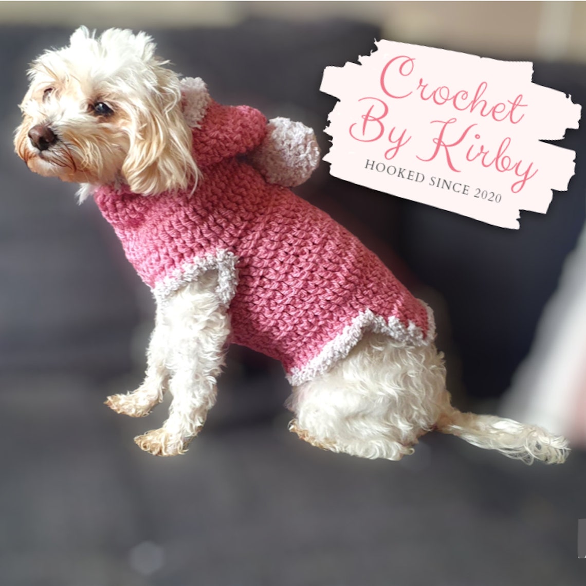 Chunky Hoody Dog Sweater Easy Crochet Pattern | Hood | Winter Sweater ...