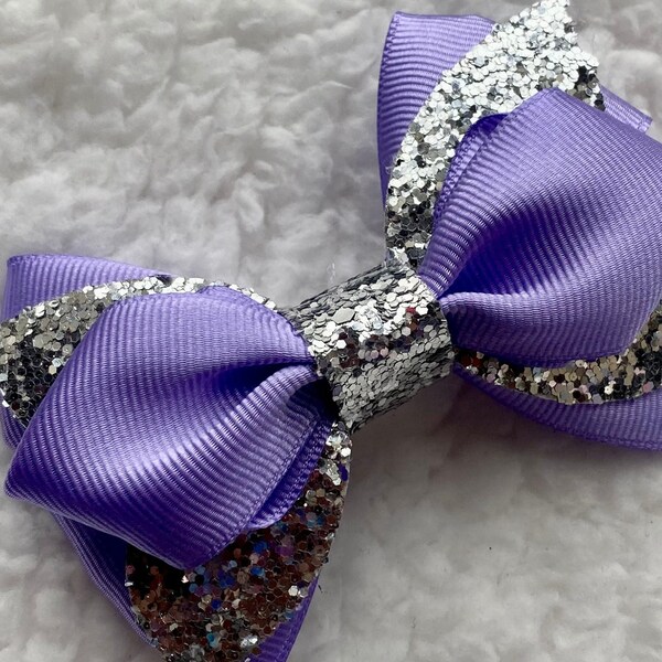 Violet Hair Bow - Etsy