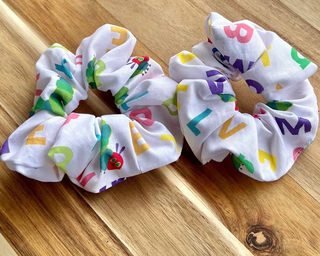 Alphabet Scrunchie, Notebook Paper Scrunchie, Teachers Scrunchie, Book ...