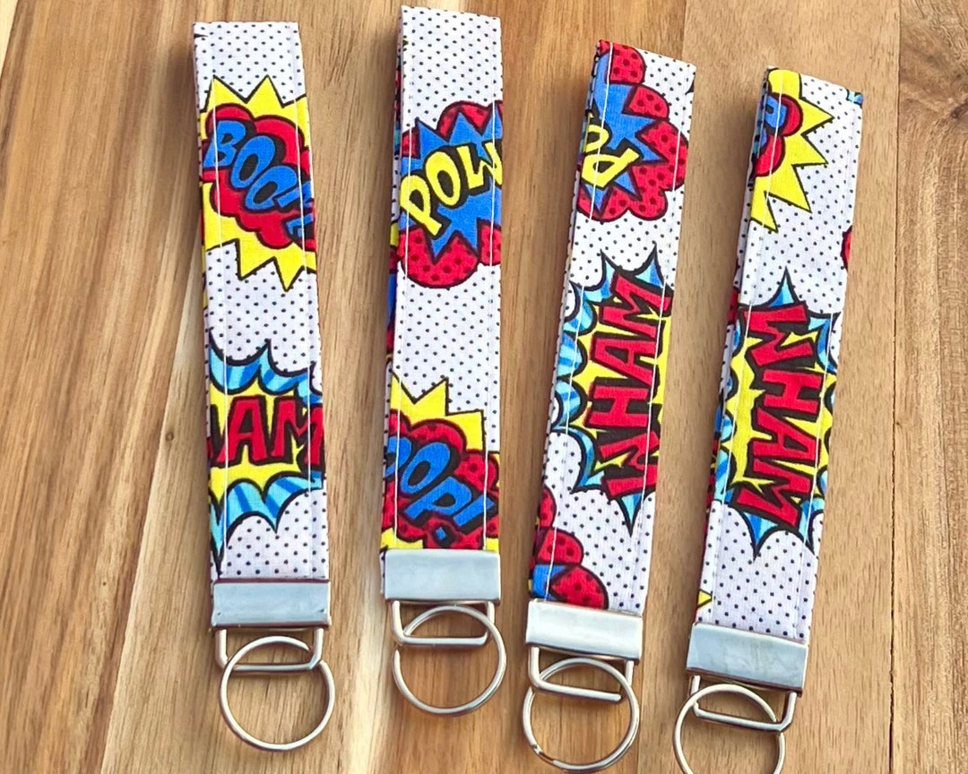 Comic Book Bubbles Keychains, Key Accessories, ID Badge Clip Car ...