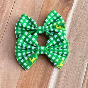 John Deere Hair Bows, Pigtail Bows, Womans Hair Bows, Hair Accessories ...