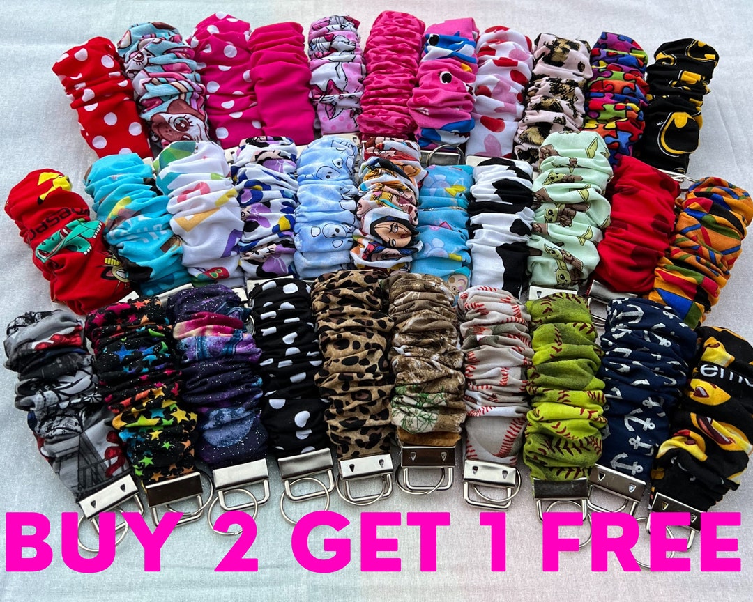 Scrunchie Key Fob Wristlet: Novelty Keychain, Party Favors - Etsy