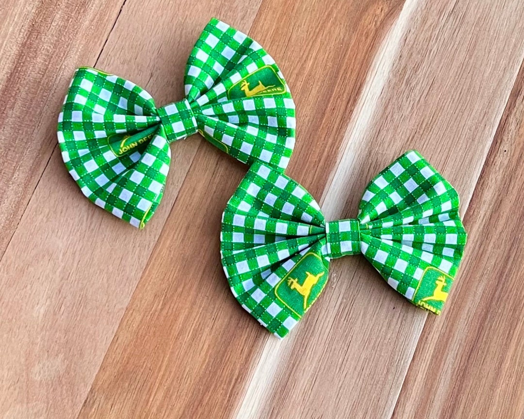 John Deere Hair Bows, Pigtail Bows, Womans Hair Bows, Hair Accessories ...