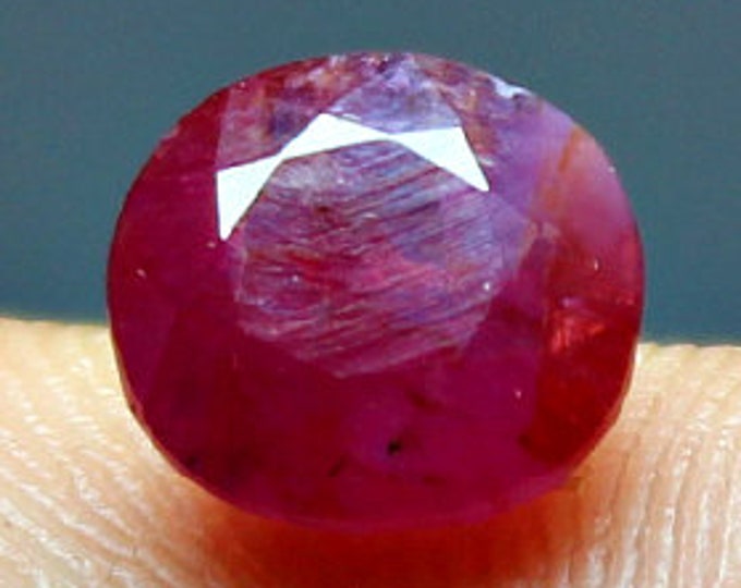 4.50 CT Pleasing Rare Red Ruby Round Cut Gemstone - Eye Clean Untreated ...