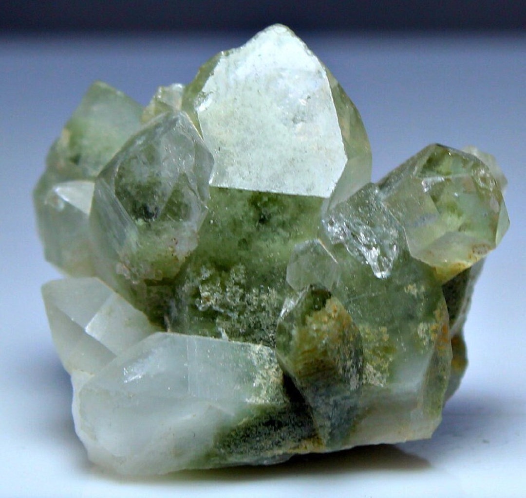 97.0 CT Rare Electrifying Moss Type Green Quartz Crystals Bunch ...