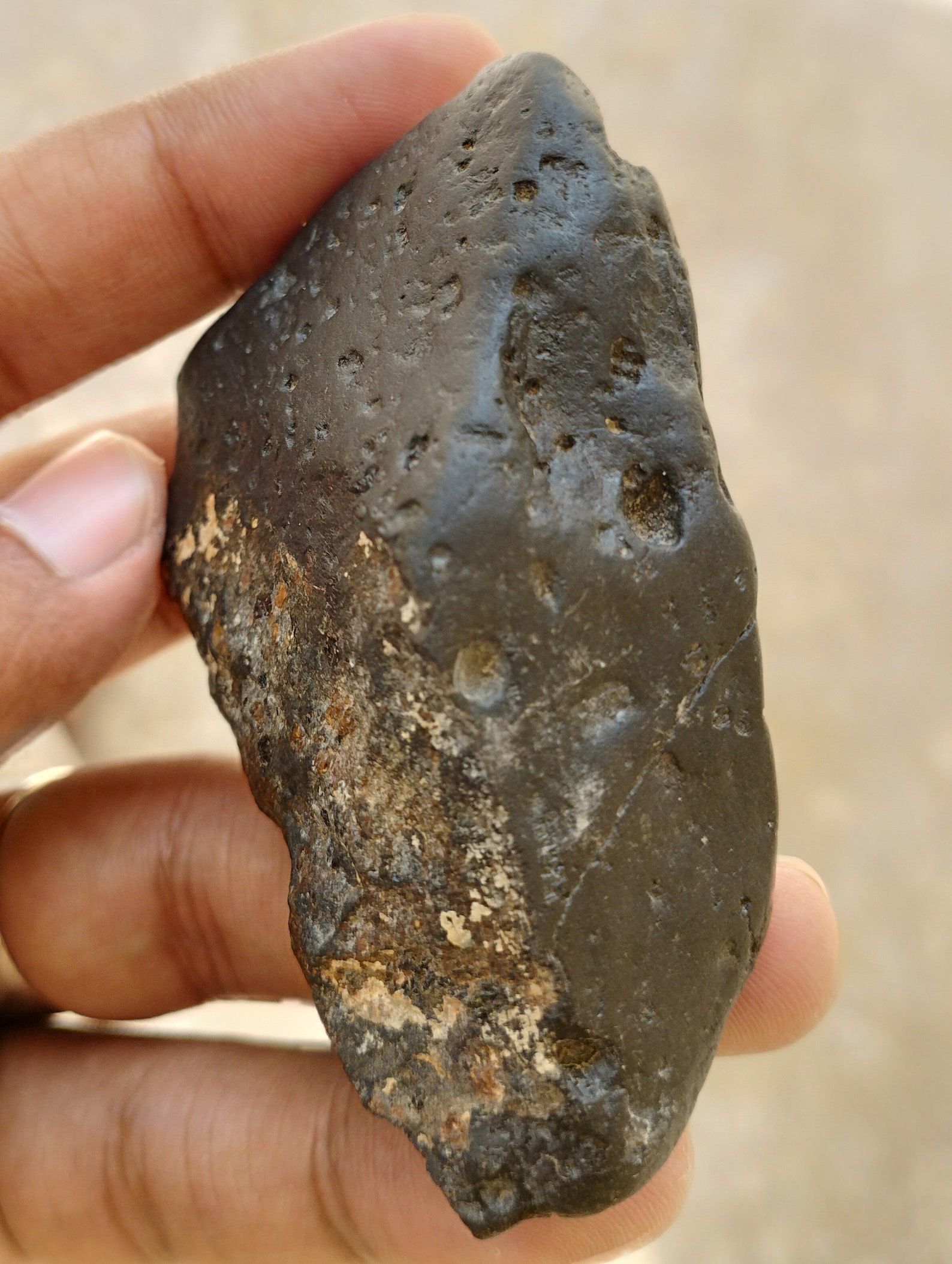 113.0 Gm Genuine Meteorite - Iron Olivine Meteorite With Unknown Metals ...
