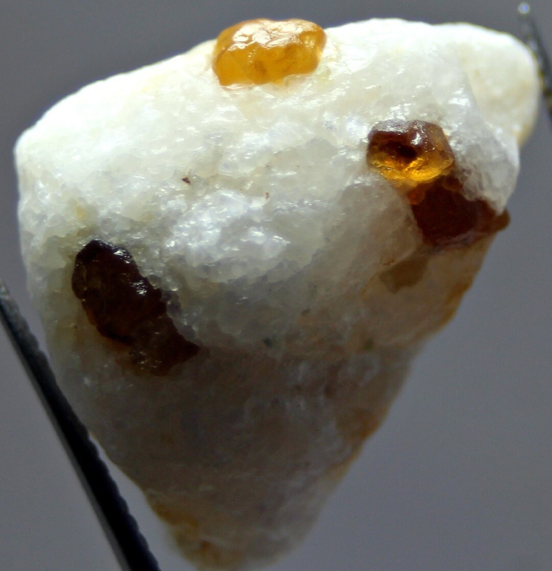 45.0 Ct Rare Red Garnet Crystals in White Mother Rock, Skardu Pakistan ...