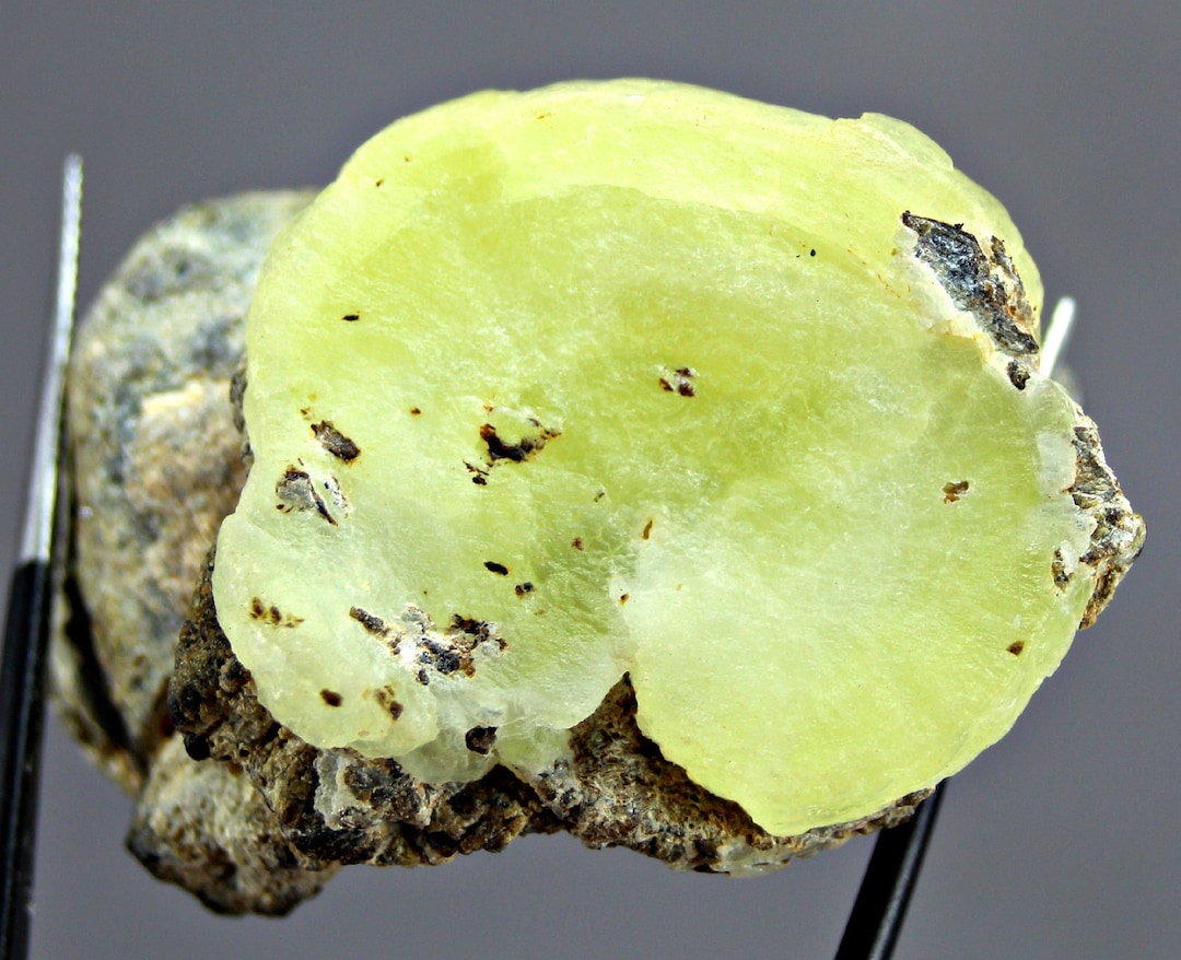 209.0 CT Yellow Flower Brucite Terminated Top Crystal on Schist ...