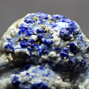 431.0 GM Blue Lazurite With Phlogopite & Golden Pyrite Crystals Cluster ...