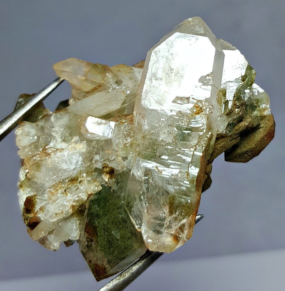 161.0 CT Stunning Rare Ghost Quartz Crystals Bunch Specimen - Well ...