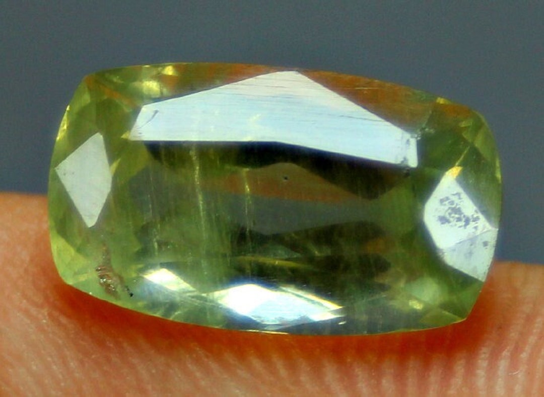7.0 CT Rare Green Jamesonite Brilliant Cut Loose Gemstone for Rings ...