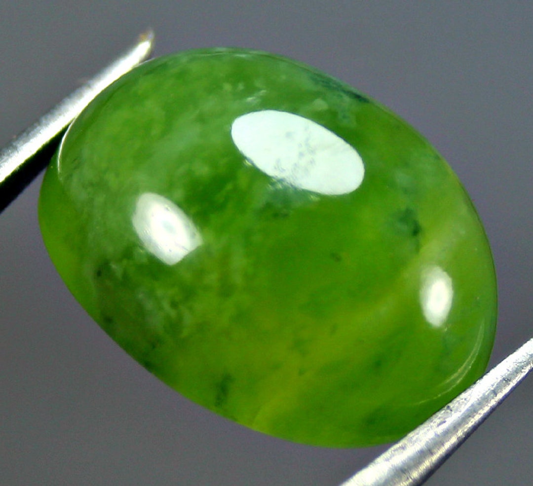 23.0 CT Green Solar Hydrogrossular Garnet Oval Cabochon for Rings ...