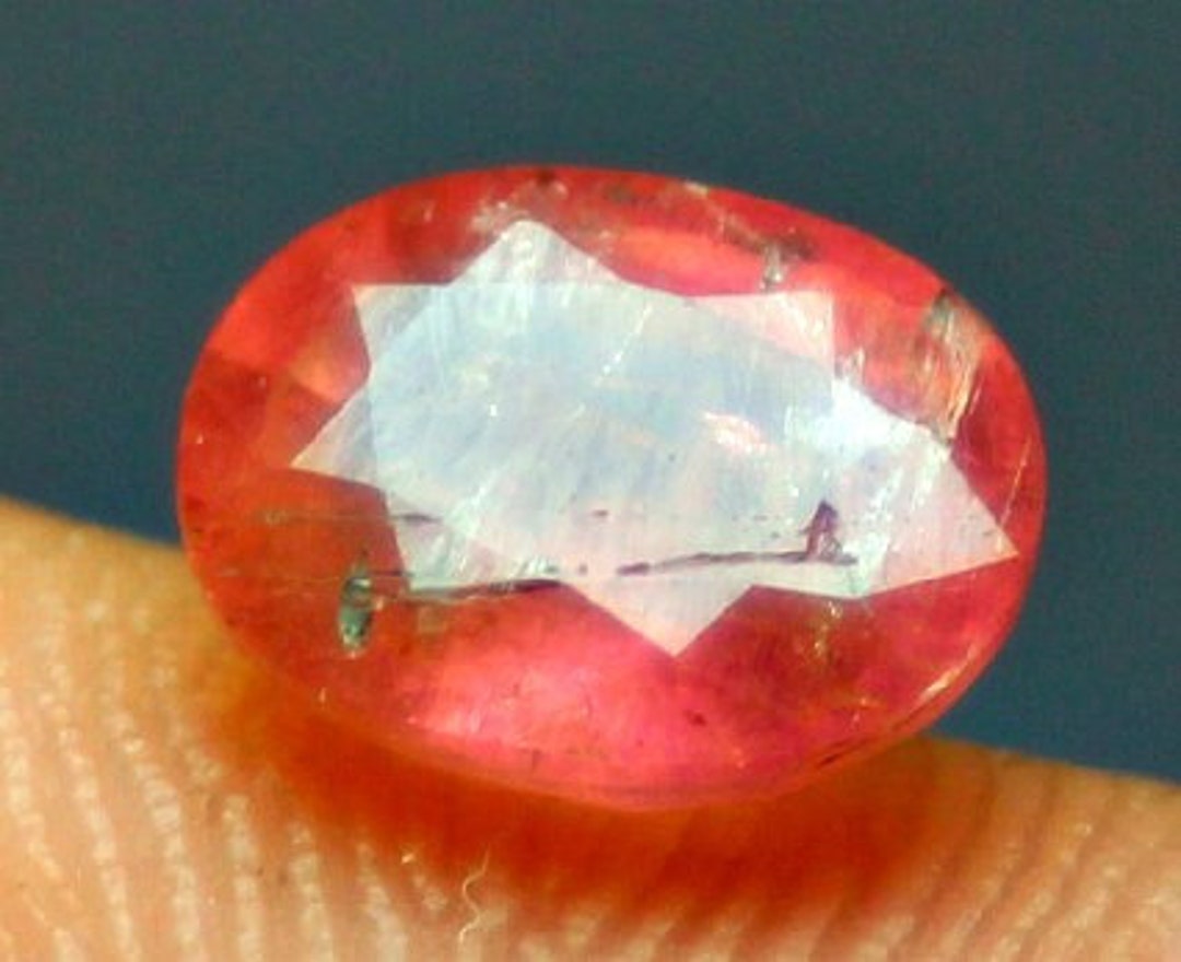 1.50 CT Rare Crimson Red Rubellite Oval Faceted Loose Gemstone for ...