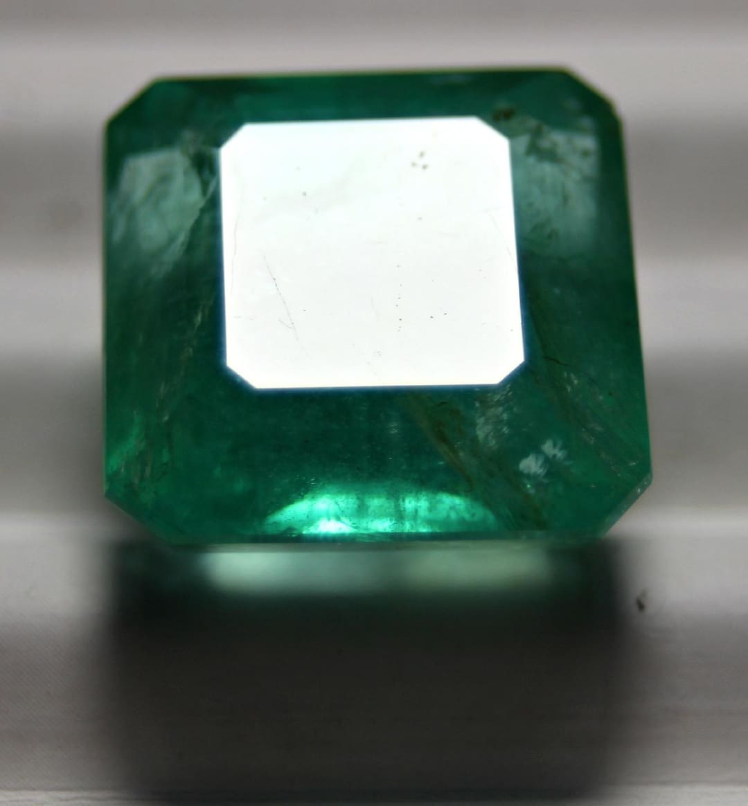 32 CT Big Natural Green Emerald Loose Gemstone, Chitral Mine Pakistan ...