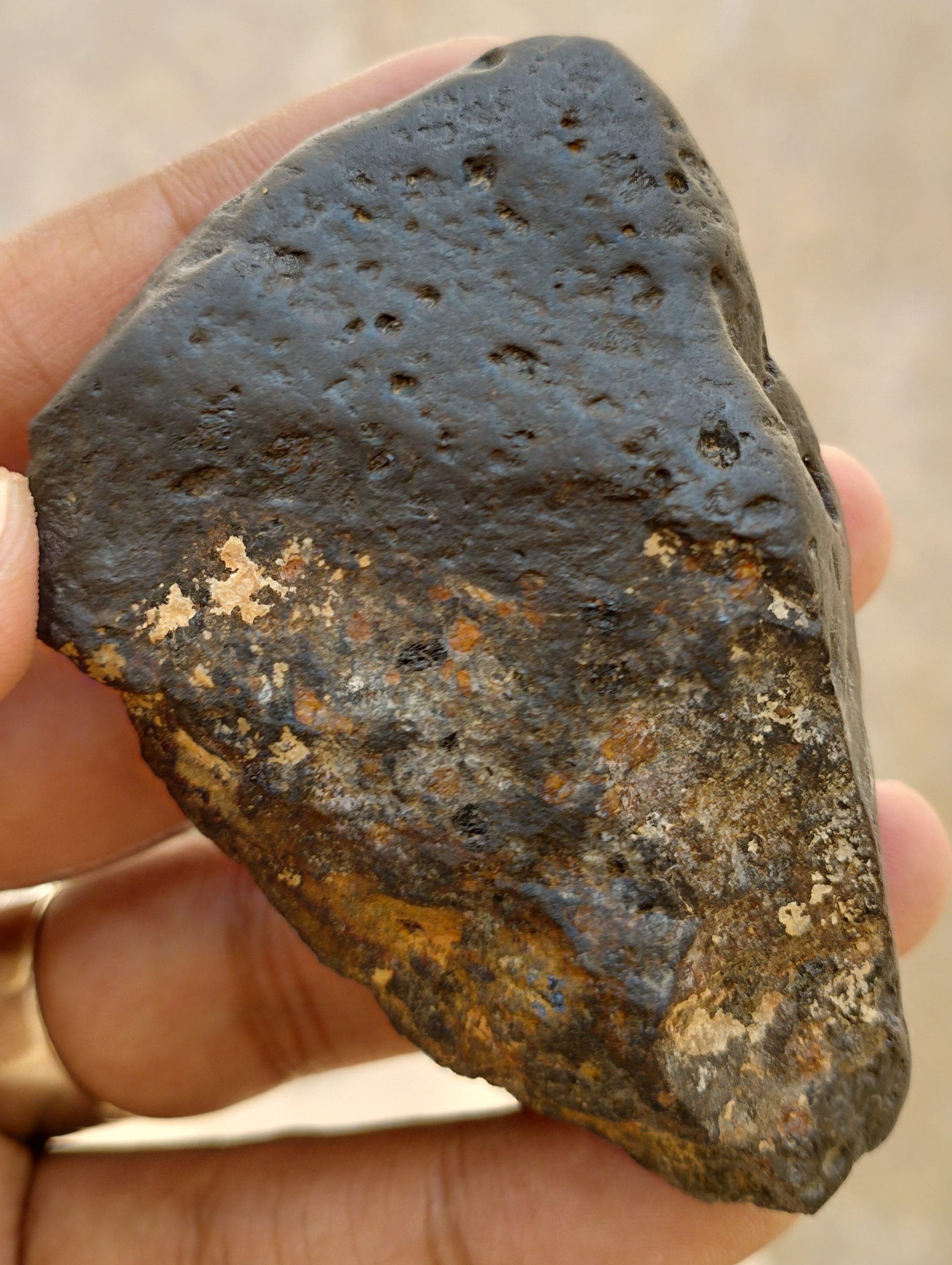 113.0 Gm Genuine Meteorite - Iron Olivine Meteorite With Unknown Metals ...
