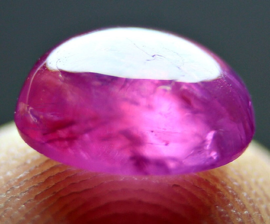 Red Ruby Round Cut Cabochon Gemstone Mesmerizing Untreated Unheated ...