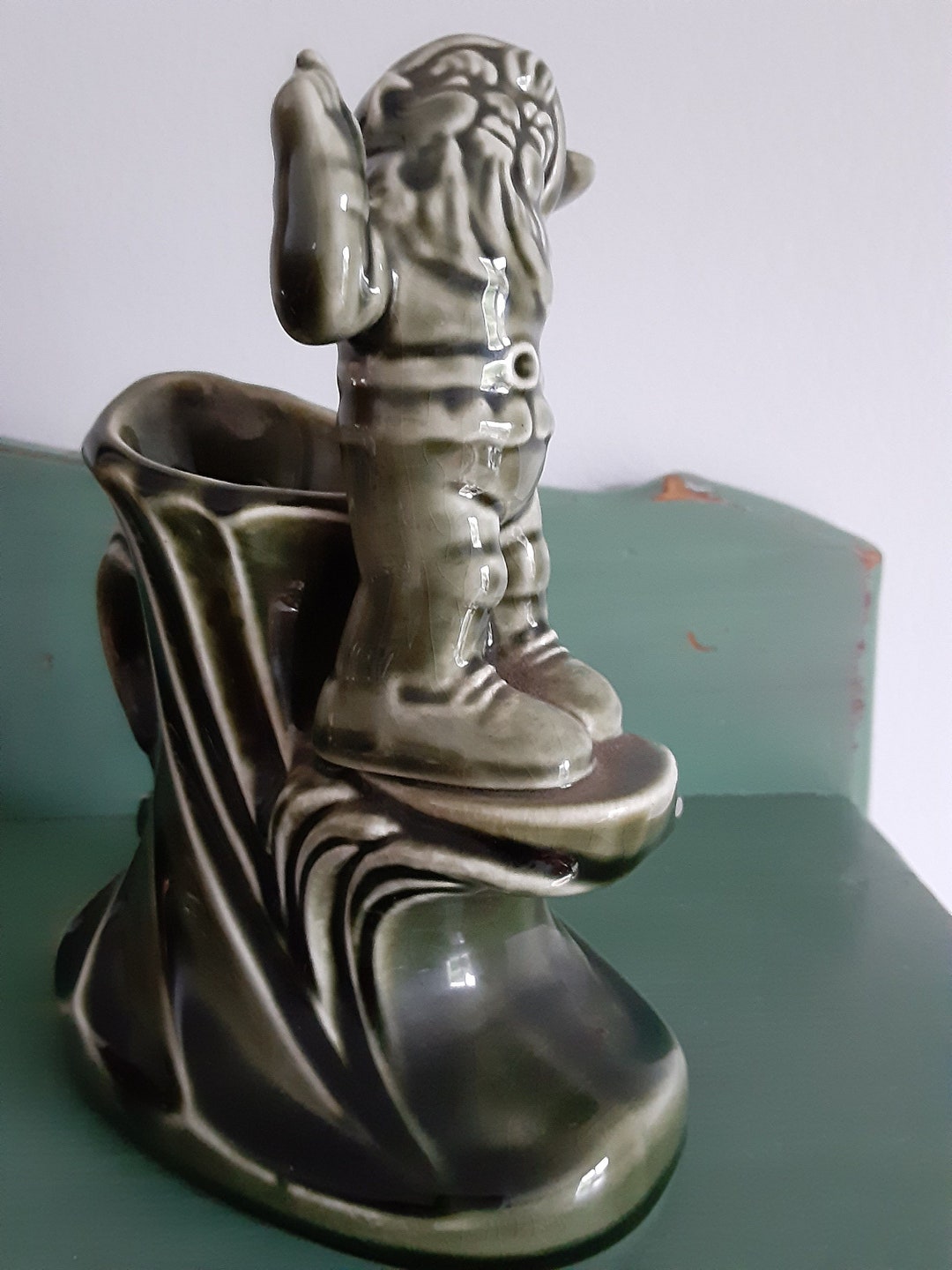 Irish Knock Pottery Imp/leprechaun/gnome Planter, Irish Pixie Vase ...