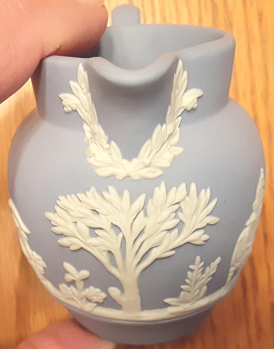 Wedgwood Jasperware Powder Blue Mini Pitcher/creamer Made in England ...
