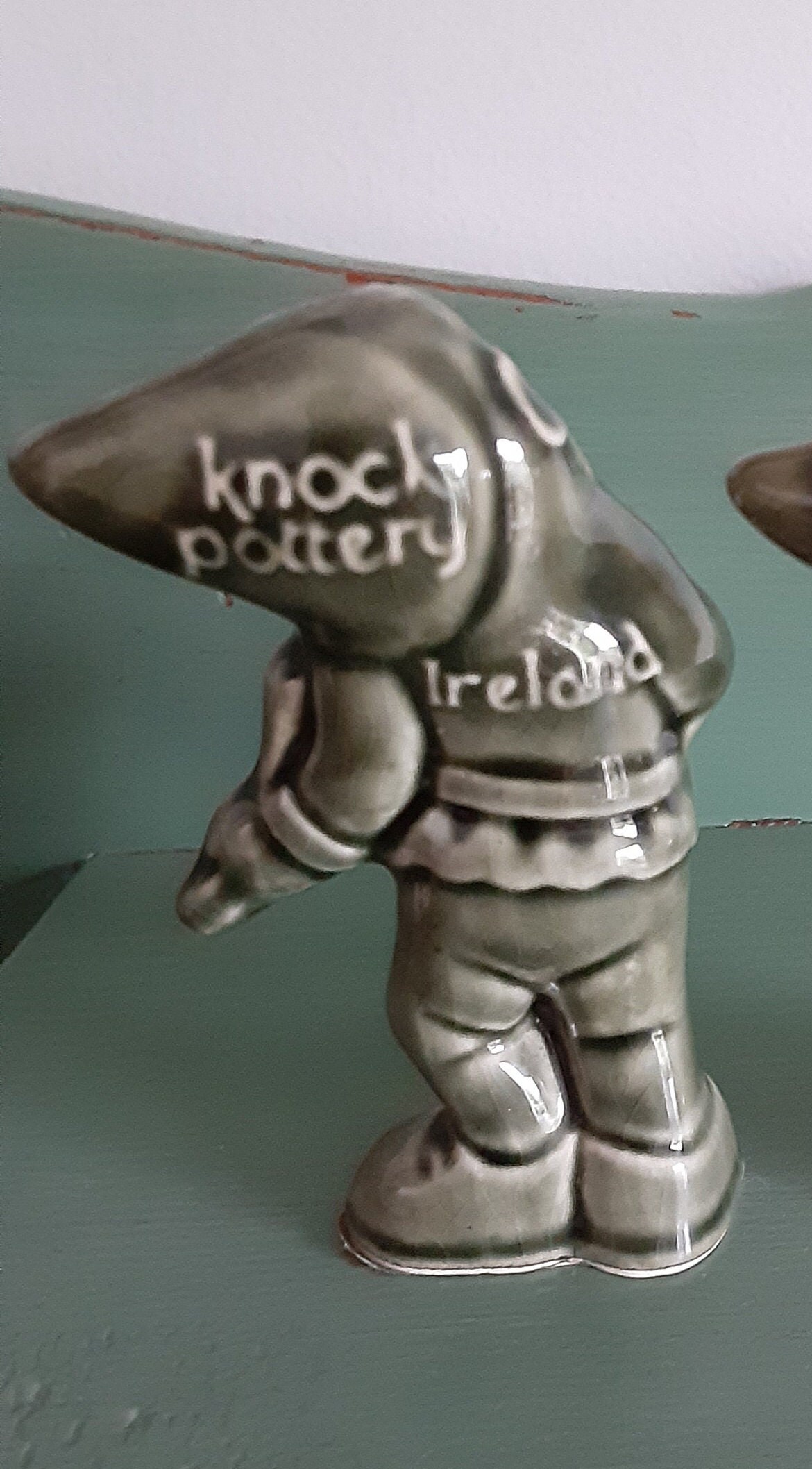 Irish Knock Pottery Fiddler Miniature Leprechaun Fairy Garden Figurine ...