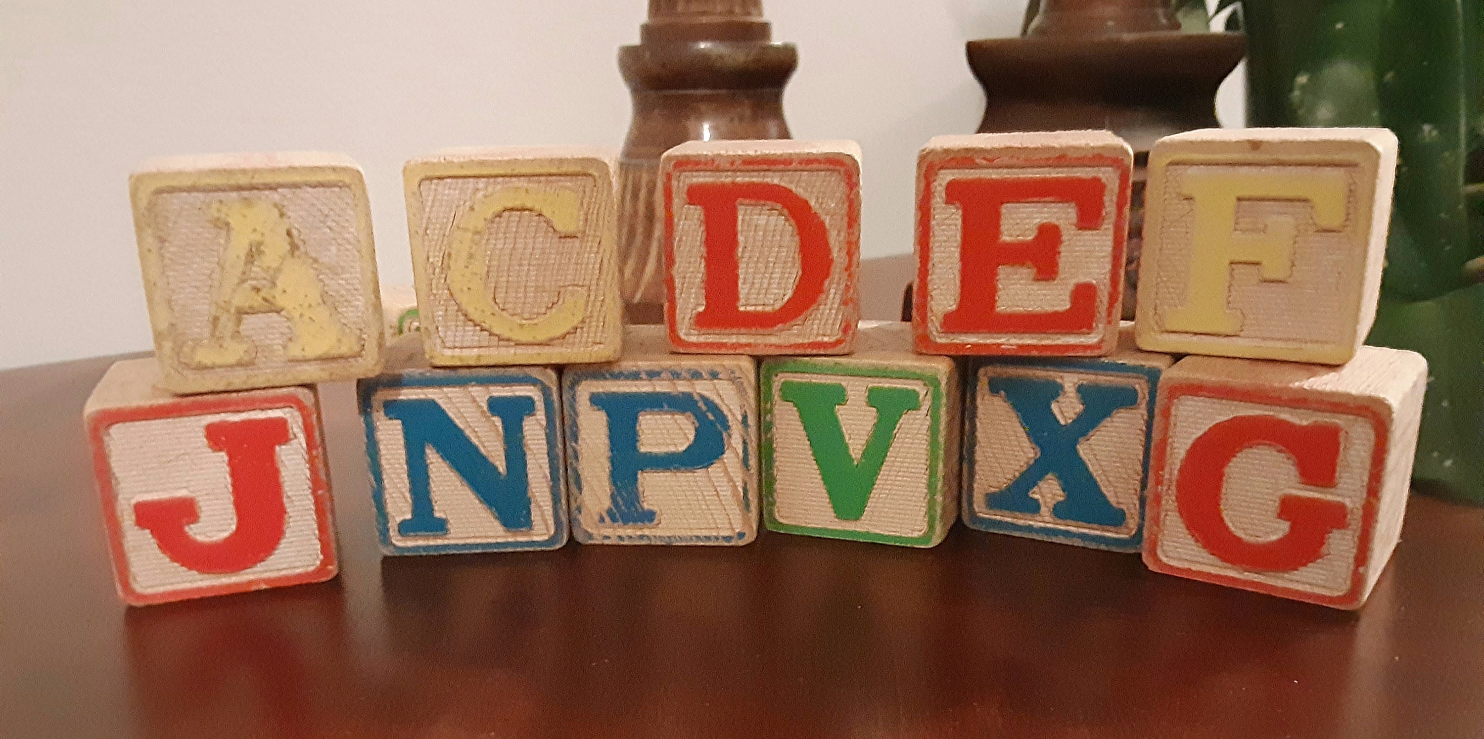 ABC Wooden Children's Blocks 1.25 Square - Etsy