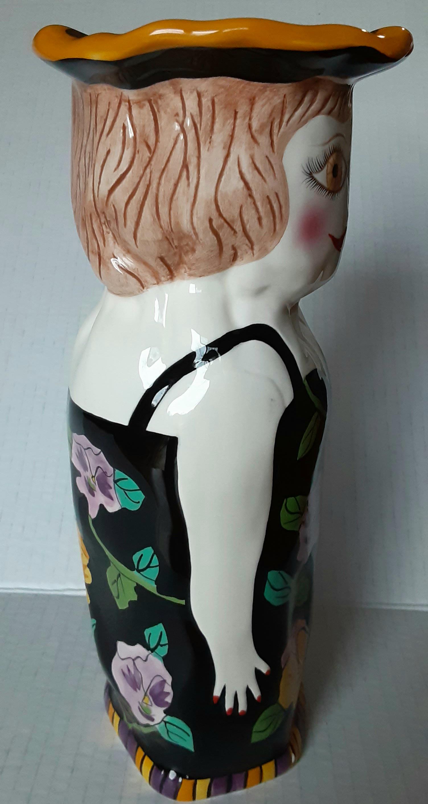 Bella Casa sophie Figural Ceramic Floral Vase by Susan Paley 10 Tall ...