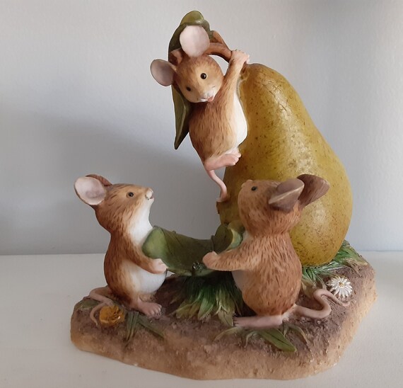 Vintage Merrie Mice pear Drop Fun Figurine 2002 - Etsy