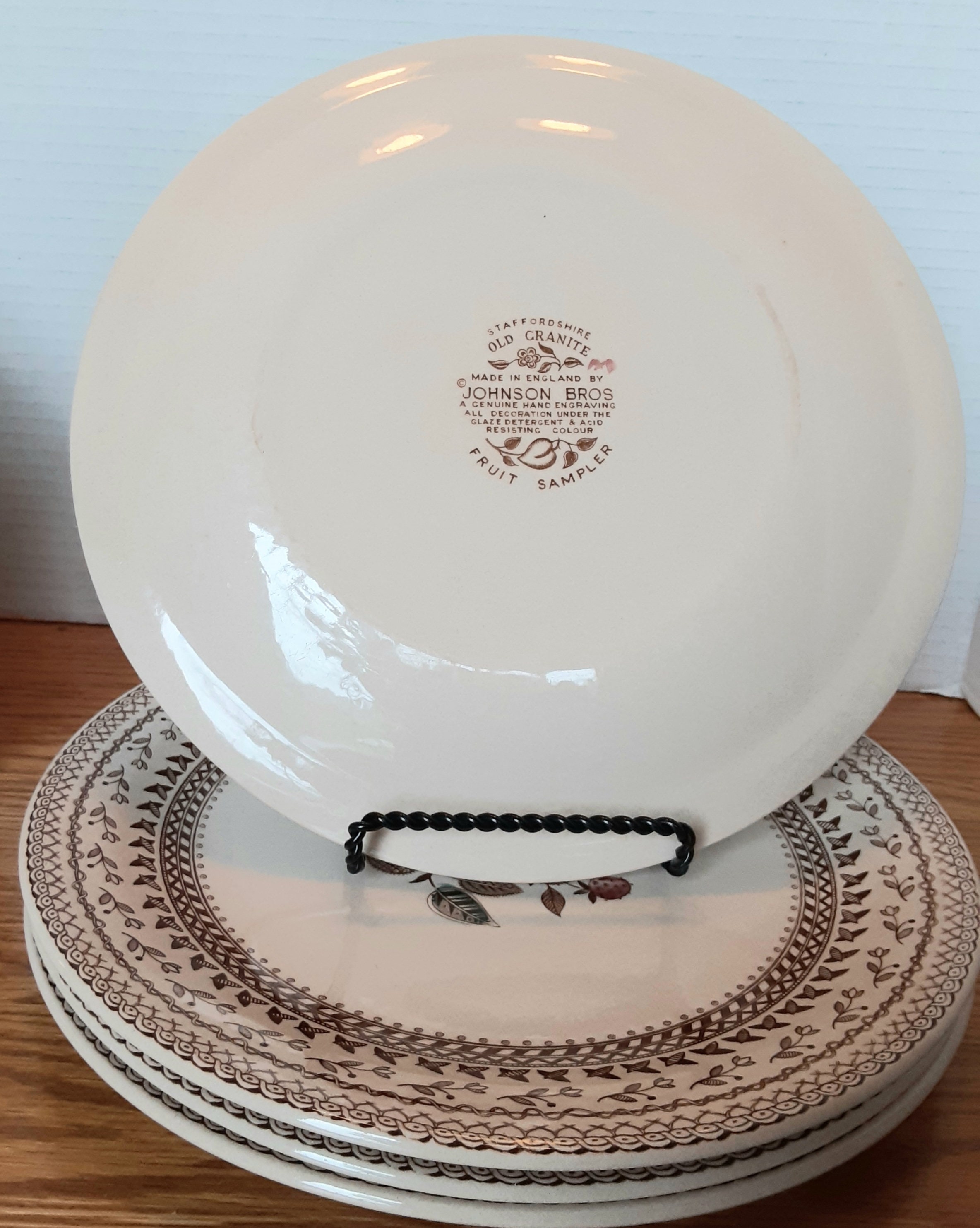 Johnson Brothers, Staffordshire, Old Granite Fruit Sampler Pattern, Set ...