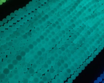 10, 25 or 50 Pcs Glow in the Dark Stone Beads for Jewelry Making, 8mm ...