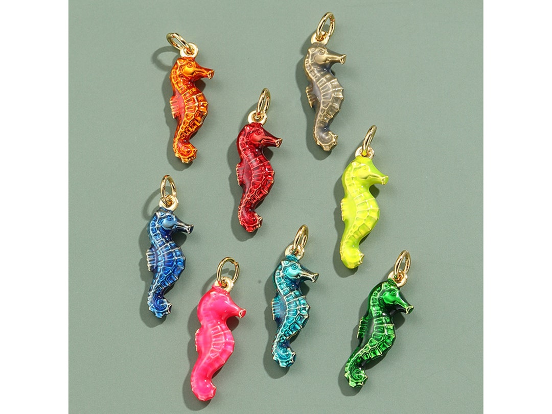 Cute Seahorse Charms for Jewelry Making 821MM - Etsy