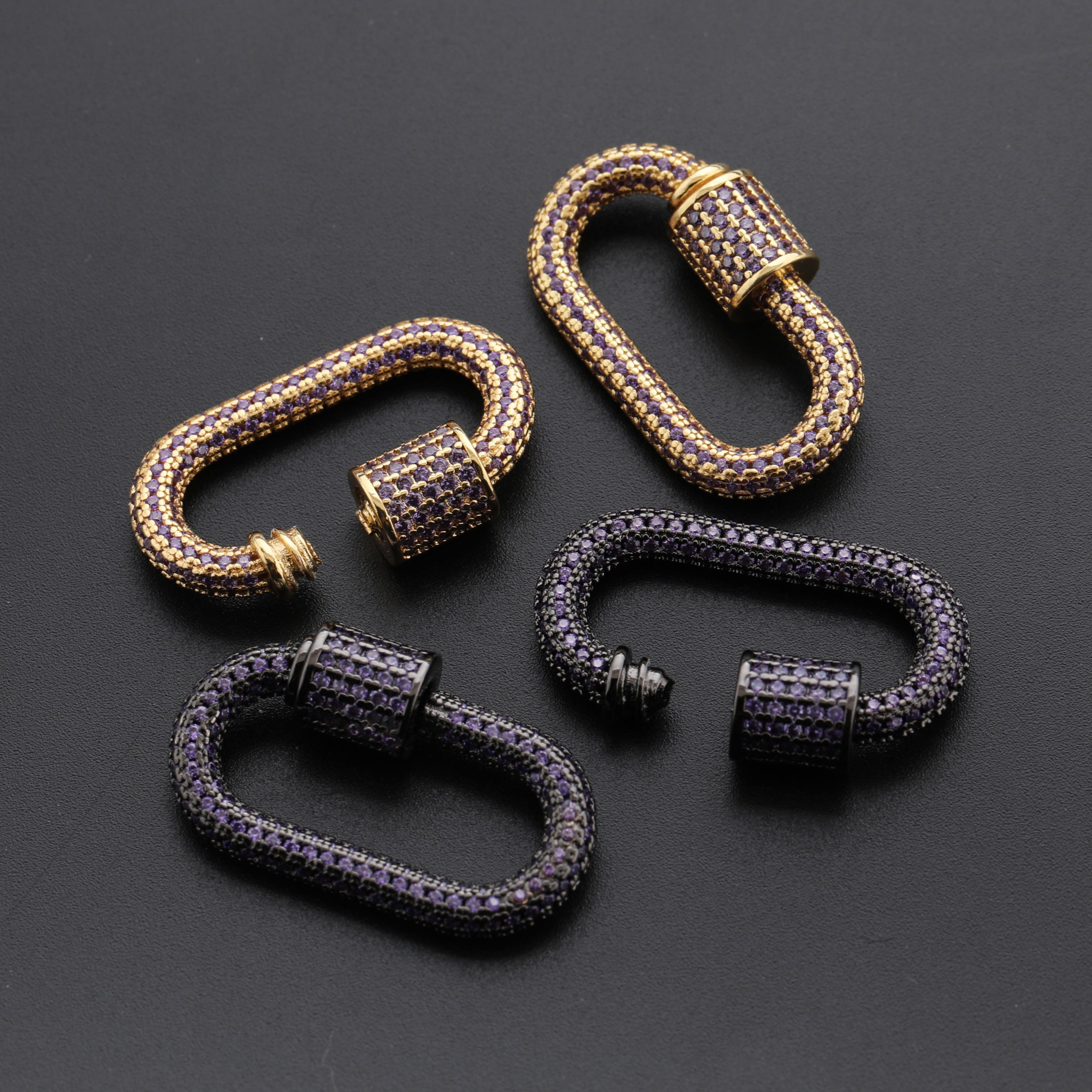 CZ Micro Pave Crown Shape Carabiner Clasp for Necklace Jewelry - Etsy ...