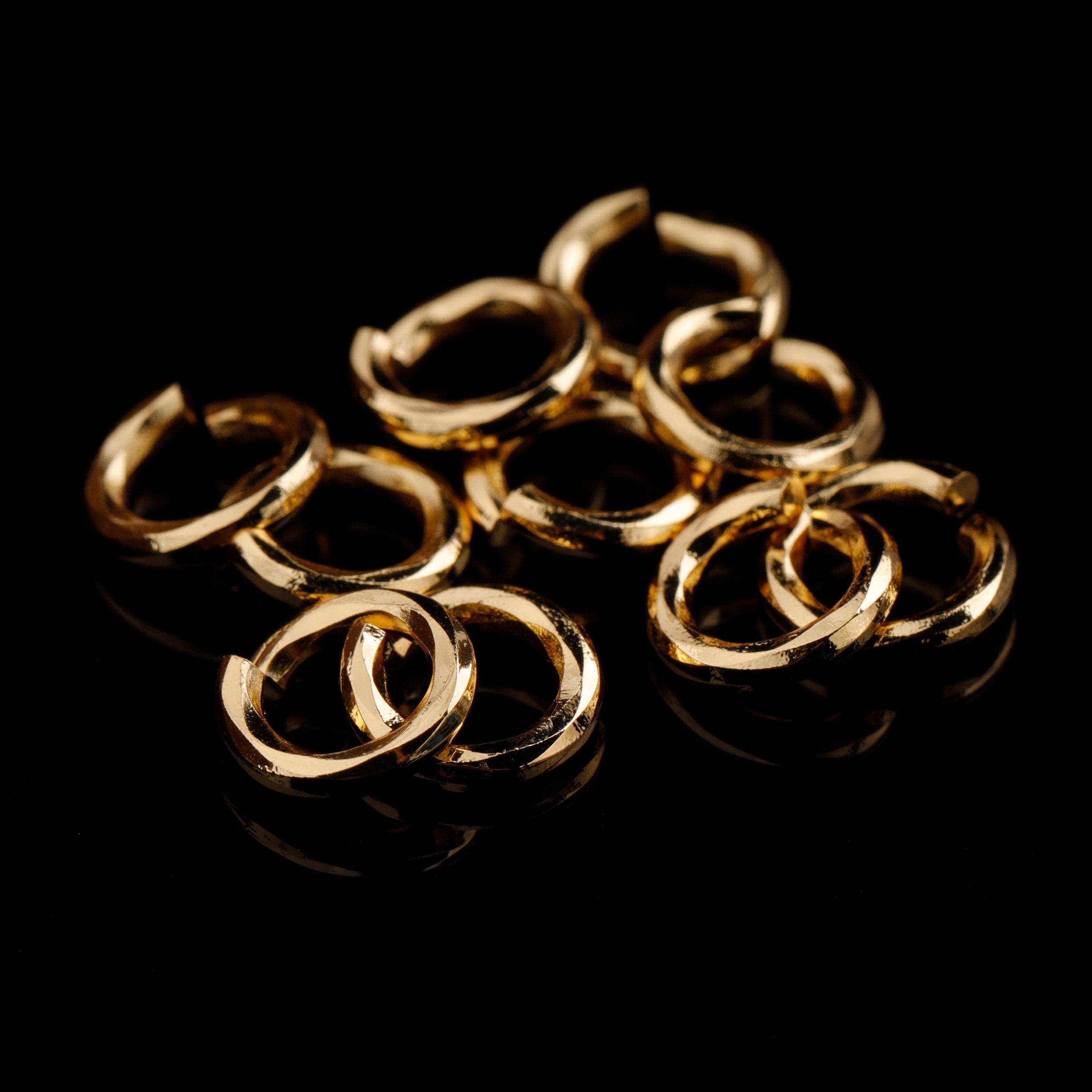 Brass Jump Ring With Cut Surface Open Rings for Necklaces - Etsy