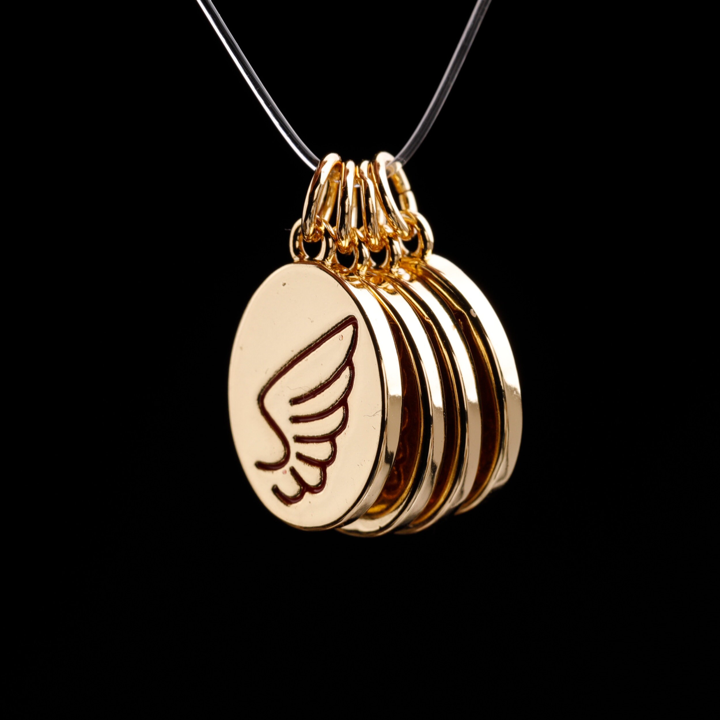 Brass Oval Shaped Small Enamel Angel Wing Charm Gold Angel | Etsy